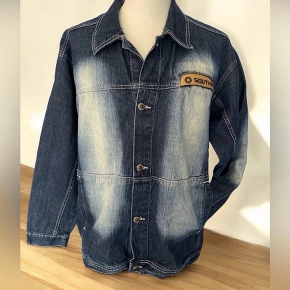 South Pole | Jackets & Coats | 8s Vintage South Pole Denim Jacket Mens ...